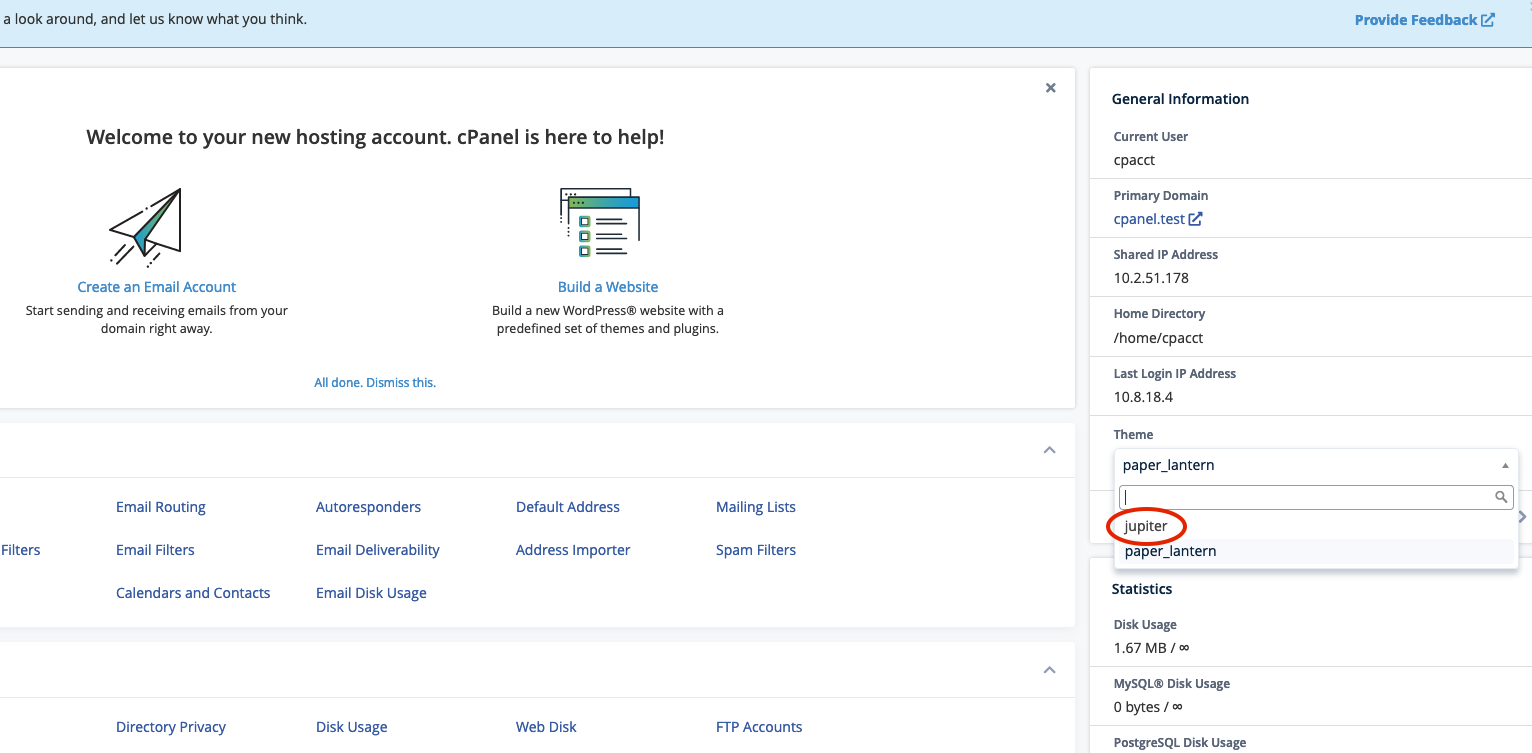 How Do I Manage The Cpanel Interface Jupiter Knowledgebase Prostack